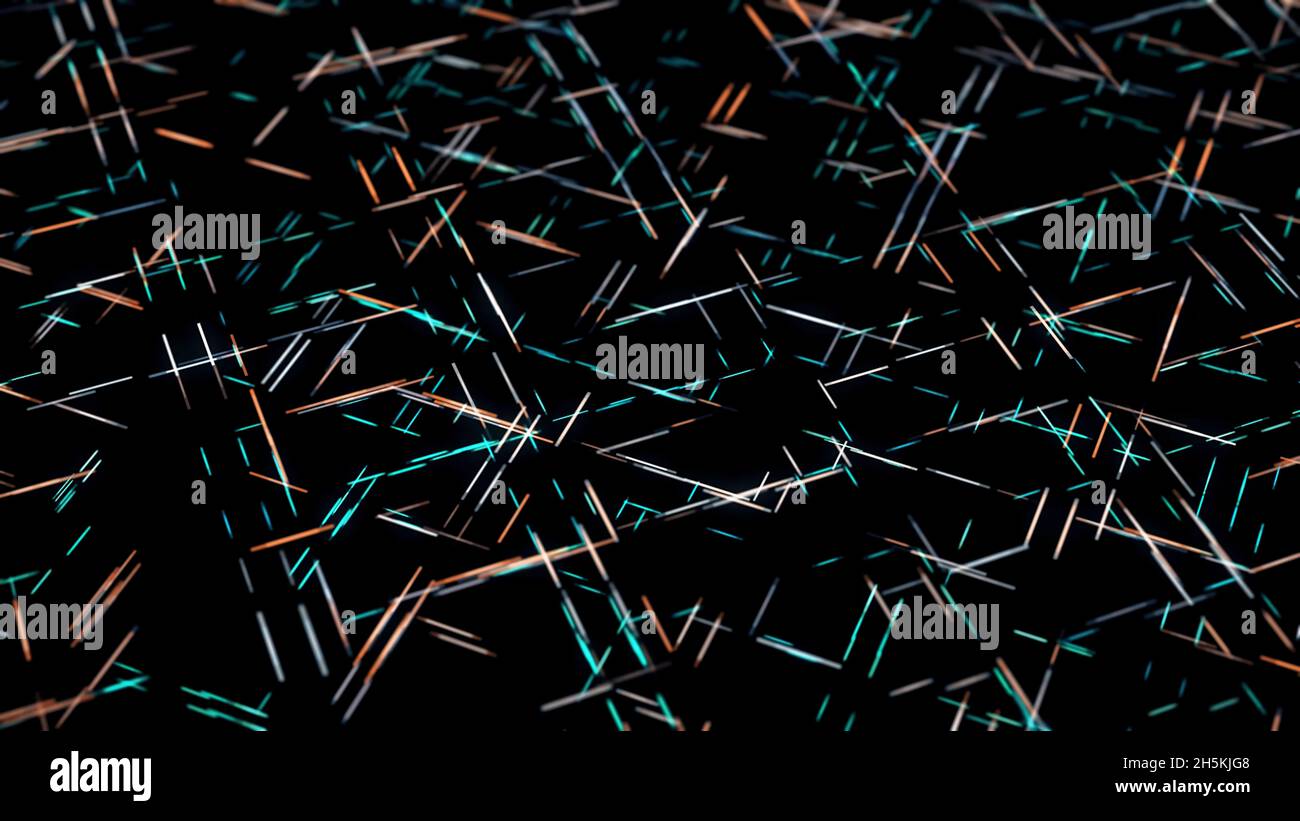 Traffic lights of moving neon stripes on black background. Animation ...