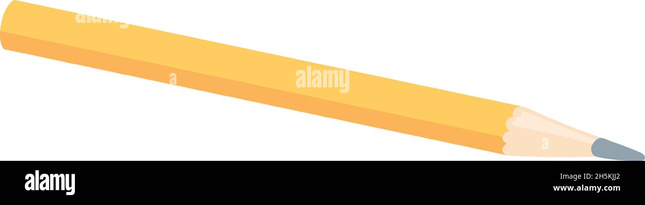 Cartoon wooden pencil. Sharpened school graphite for papers, Stationery ...