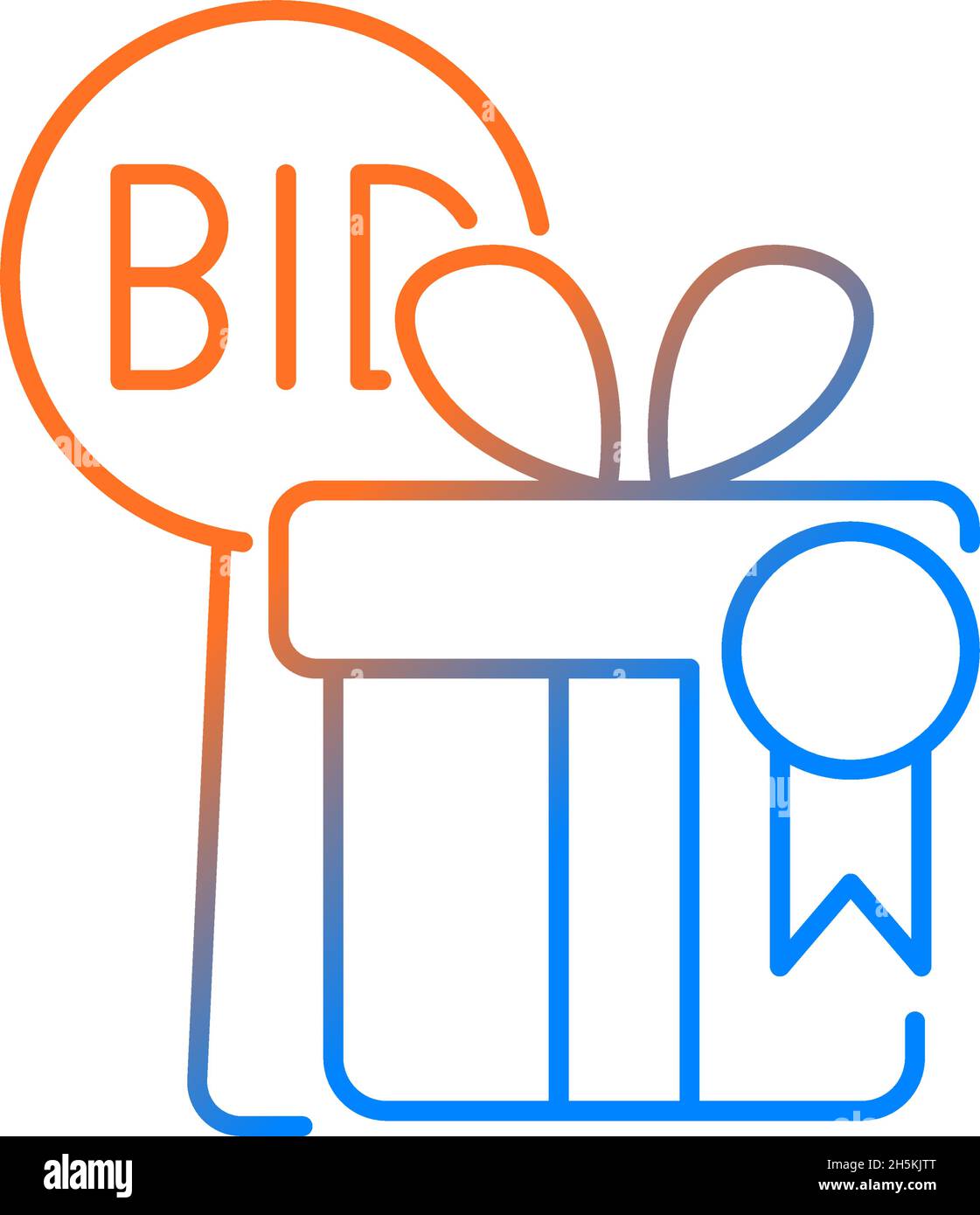 Auction winner gradient linear vector icon Stock Vector Image & Art - Alamy