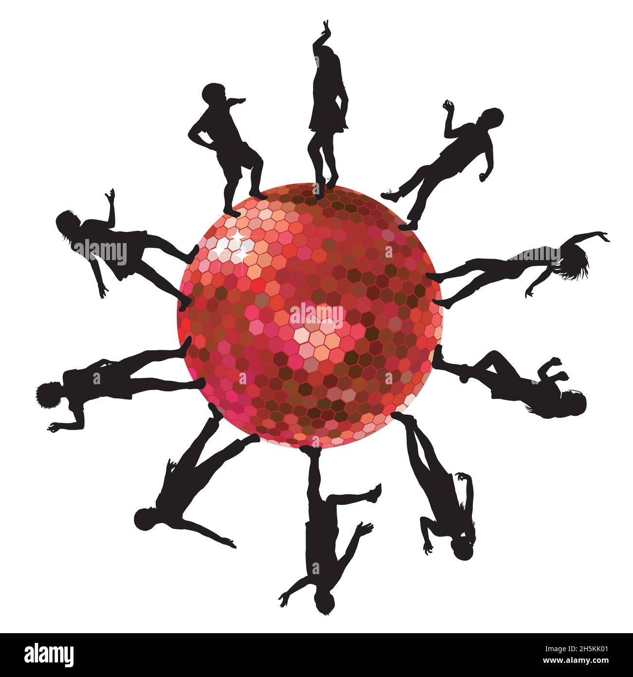 Dancing on a ball Stock Vector Images - Alamy