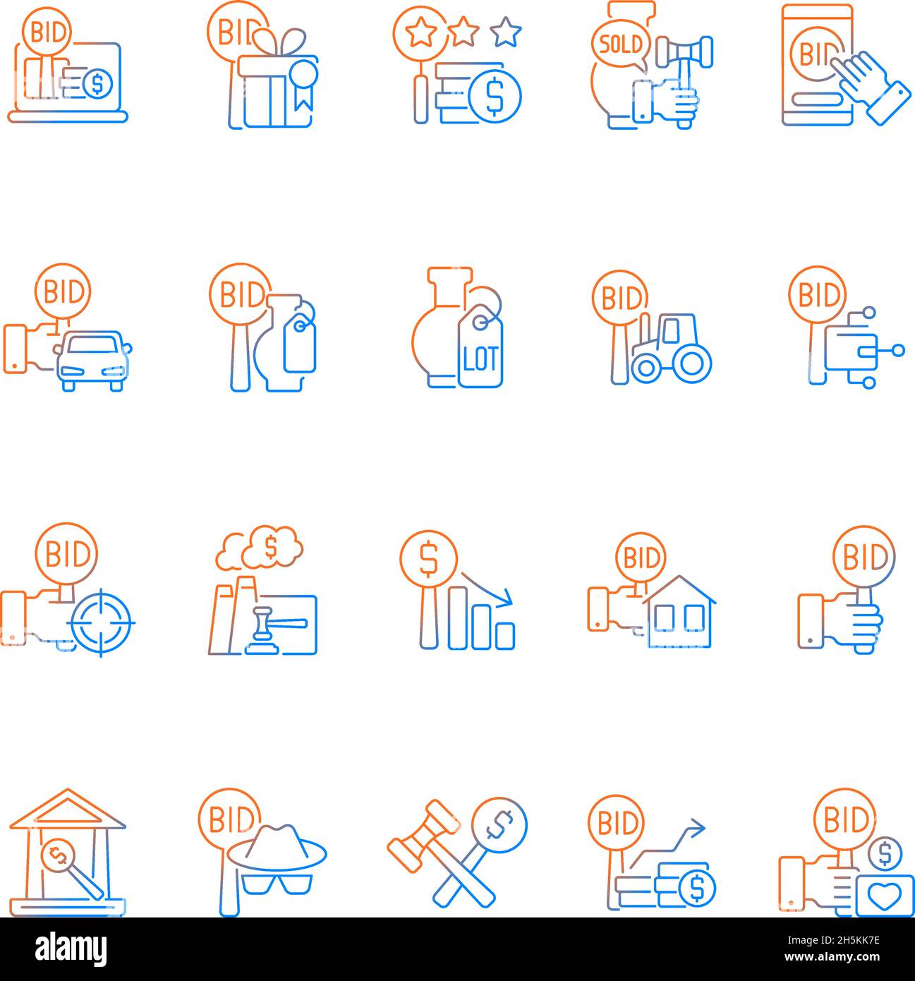 Auction gradient linear vector icons set Stock Vector Image & Art - Alamy Auction gradient linear vector icons set Stock Vector Image & Art - Alamy