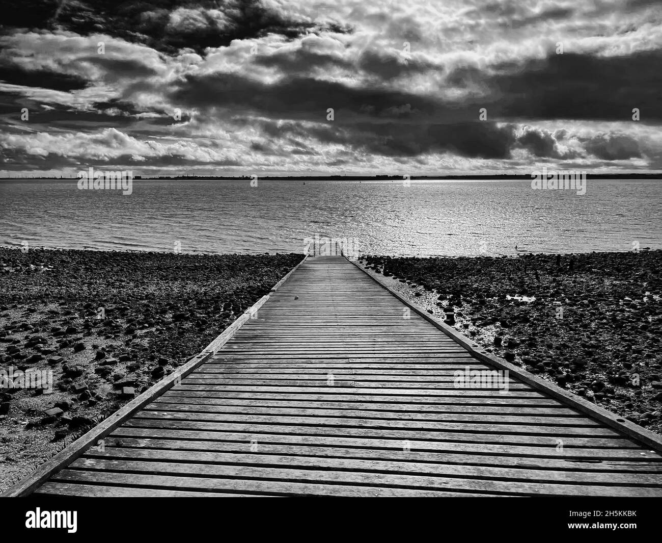 B&W Distant View Stock Photo - Alamy