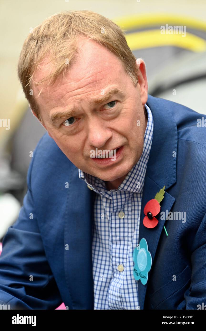 London, UK. Tim Farron MP visited Richard Ratcliffe now on day eighteen ...