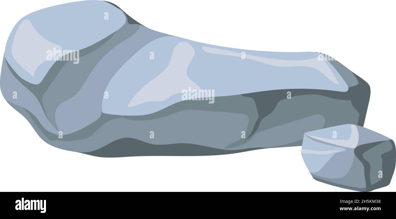 Debris broken rockk. Rock stones pile, icon illustration cartoon vector ...