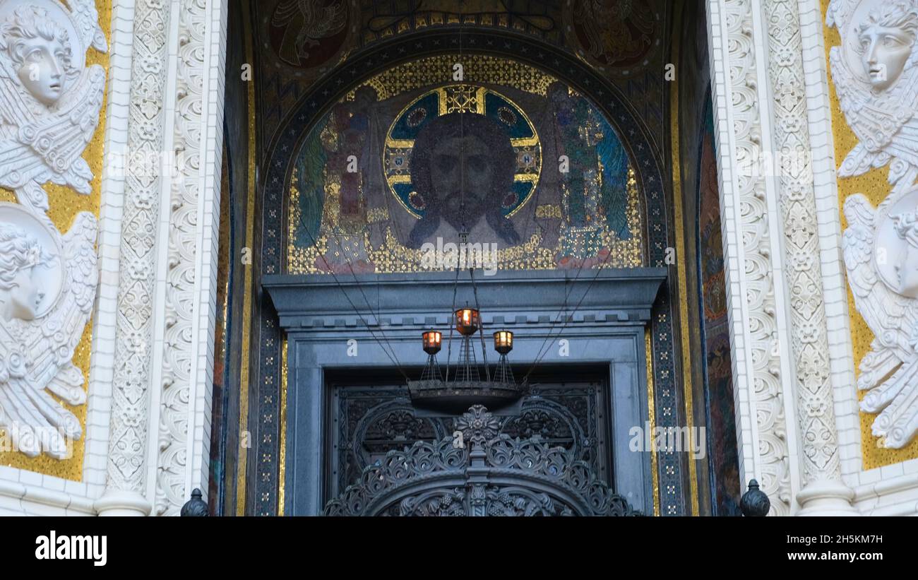 Details of arched main entrance to Cathedral. Concept. Beautiful ... Details of arched main entrance to Cathedral. Concept. Beautiful ...