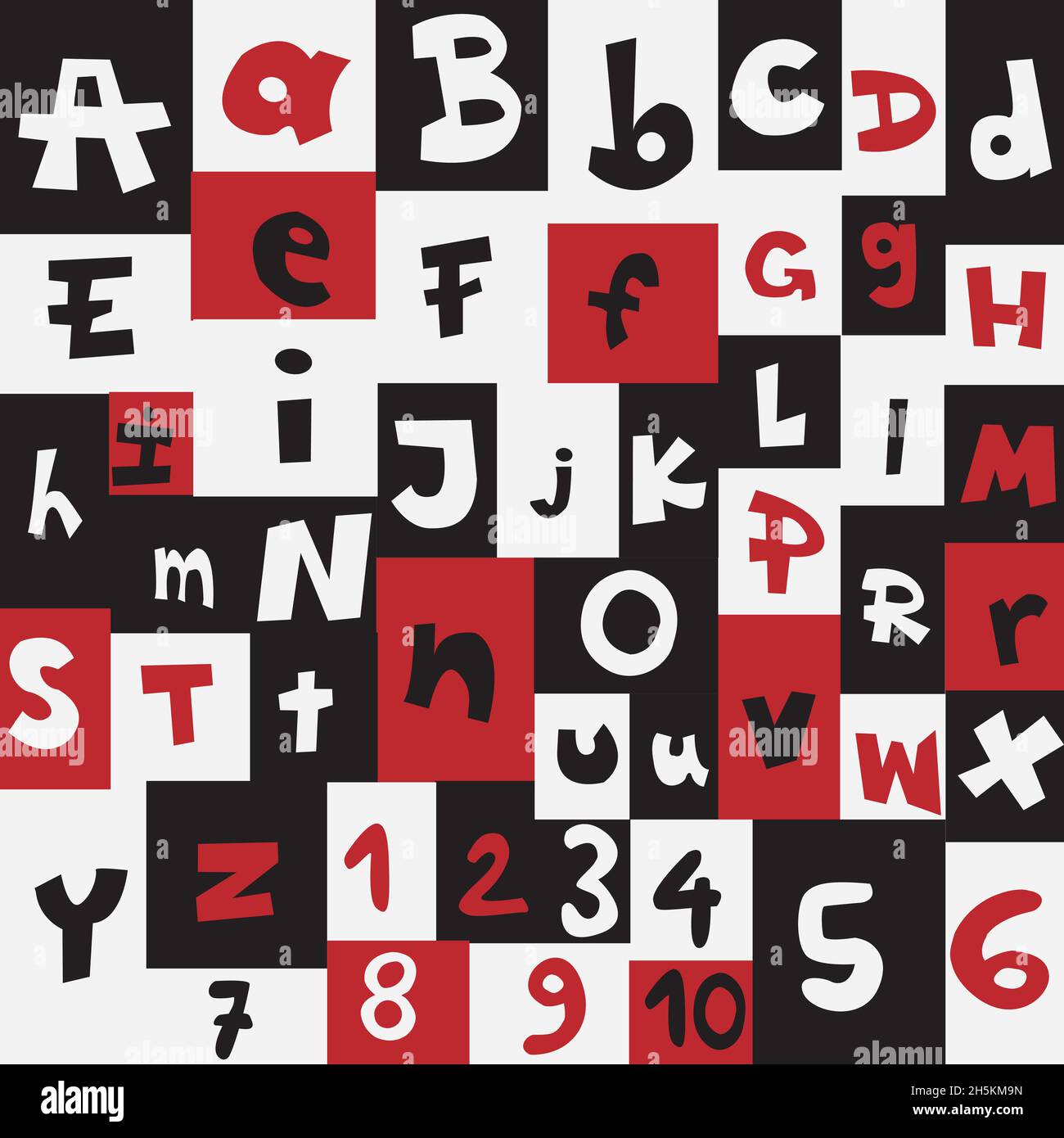 Red numbers letters Stock Vector Images - Alamy