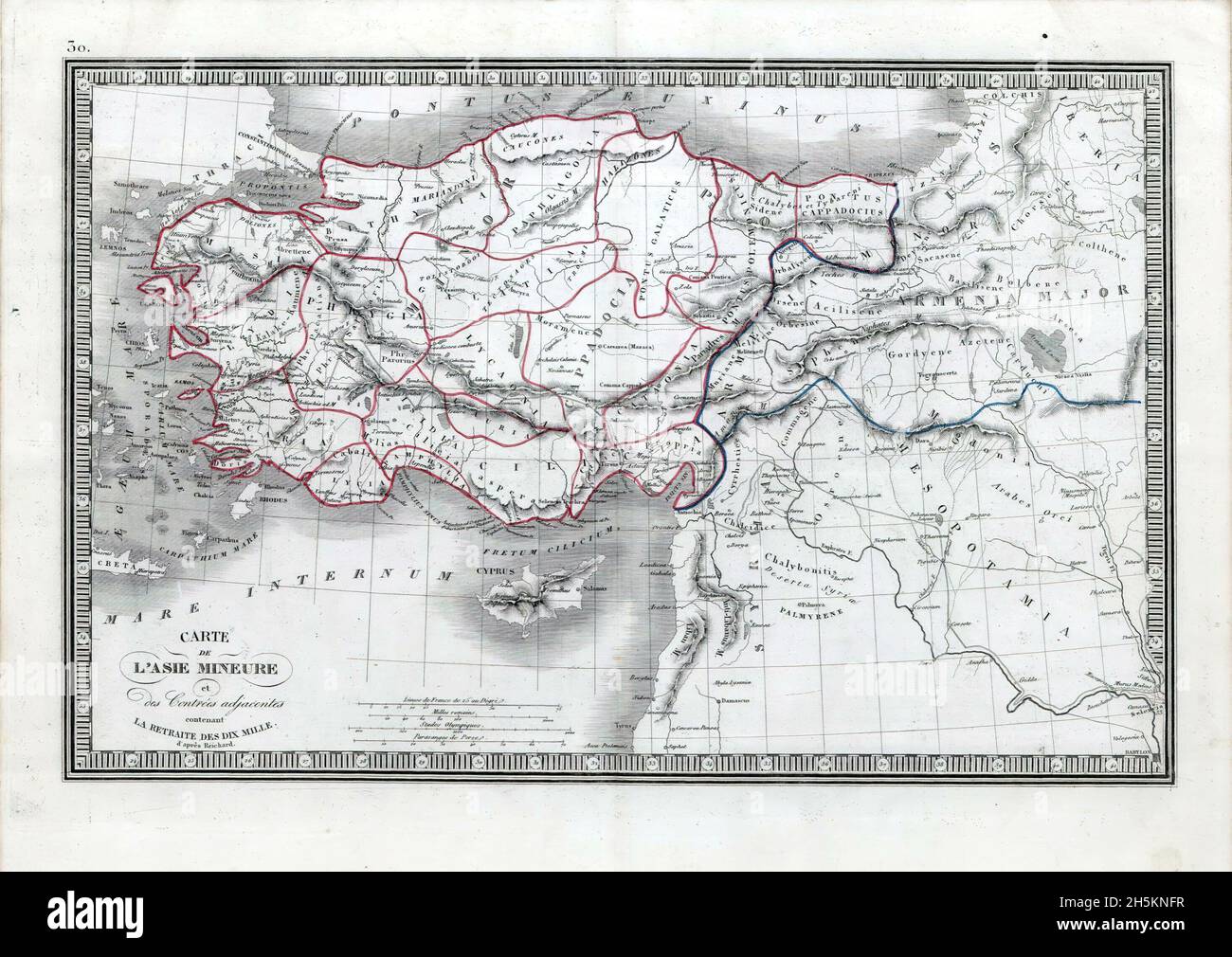 18-19th century vintage map. Good for geography and history Stock Photo ...