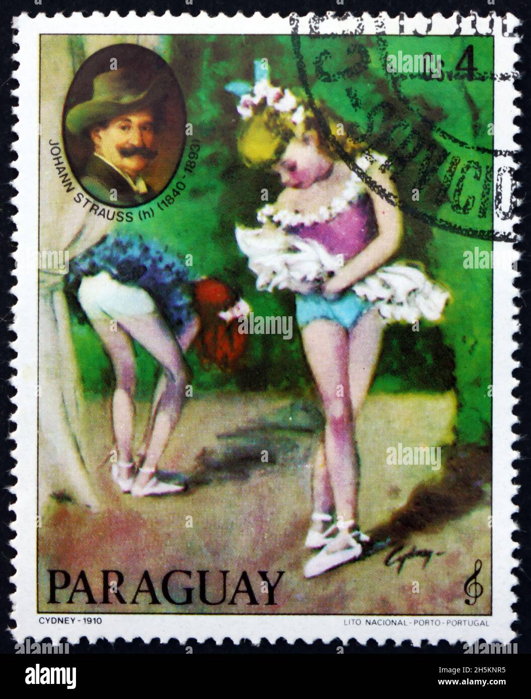 PARAGUAY - CIRCA 1980: a stamp printed in Paraguay shows Painting of ...