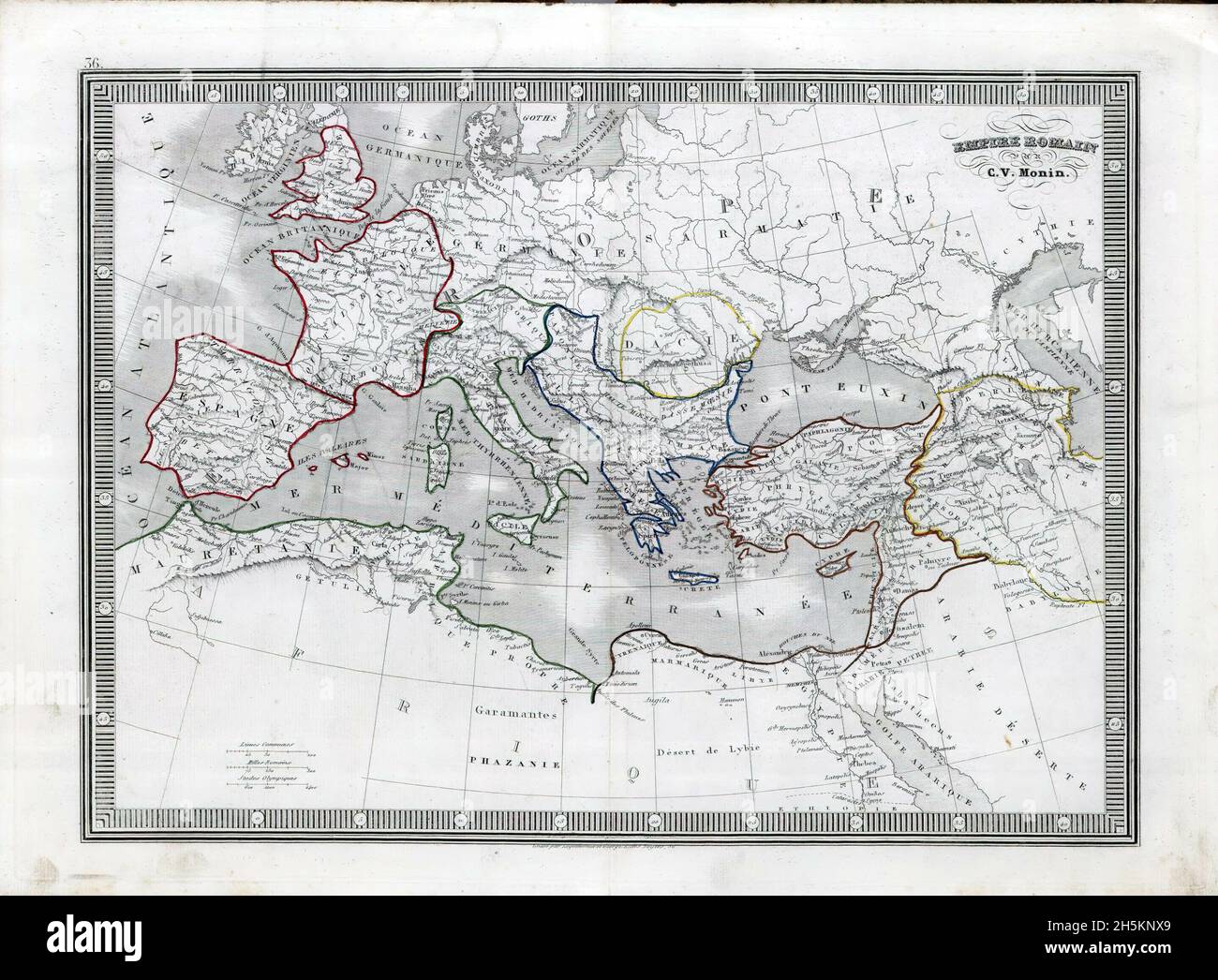 18-19th century vintage map. Good for geography and history Stock Photo ...