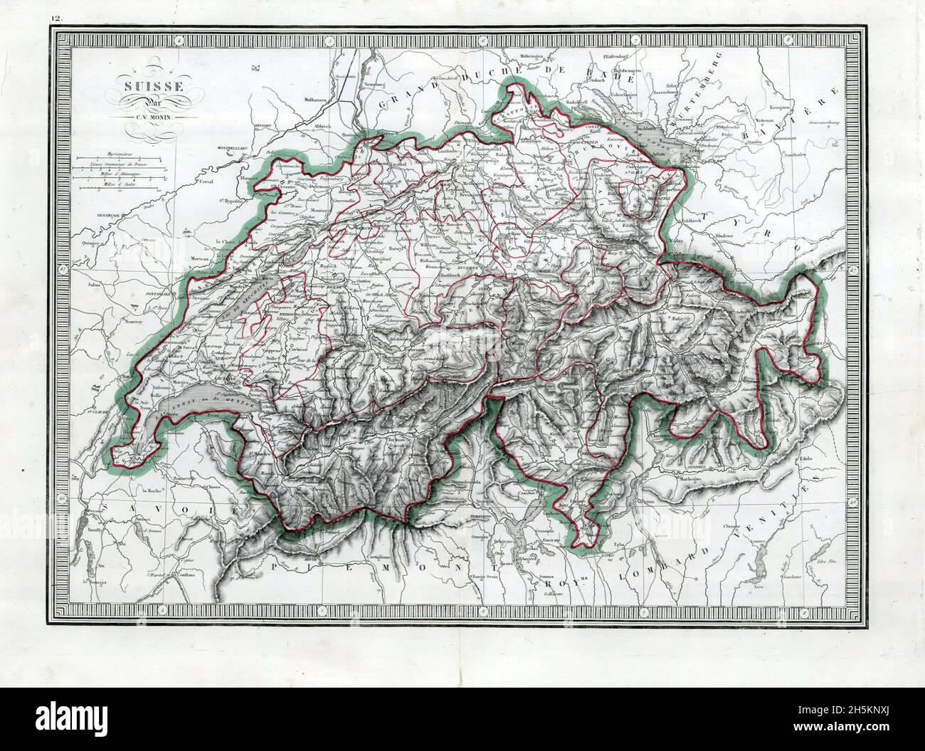18-19th century vintage map. Good for geography and history Stock Photo ...