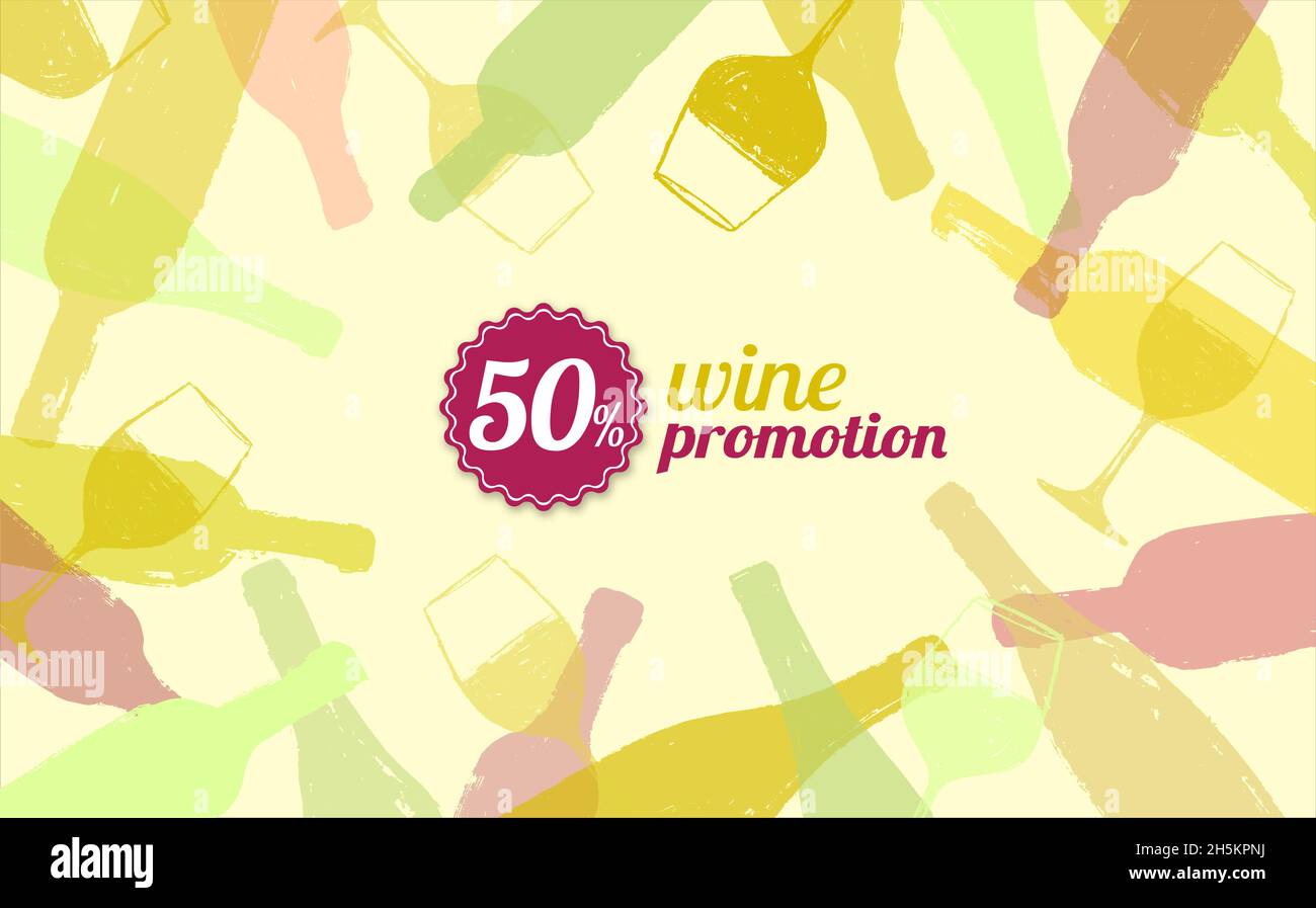 background illustration for wine designs. Handmade drawing of wine ...