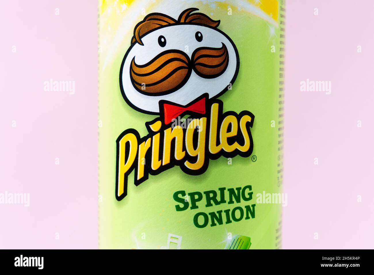 Tyumen, Russia-October 15, 2021: Pringles is a brand of potato chips ...