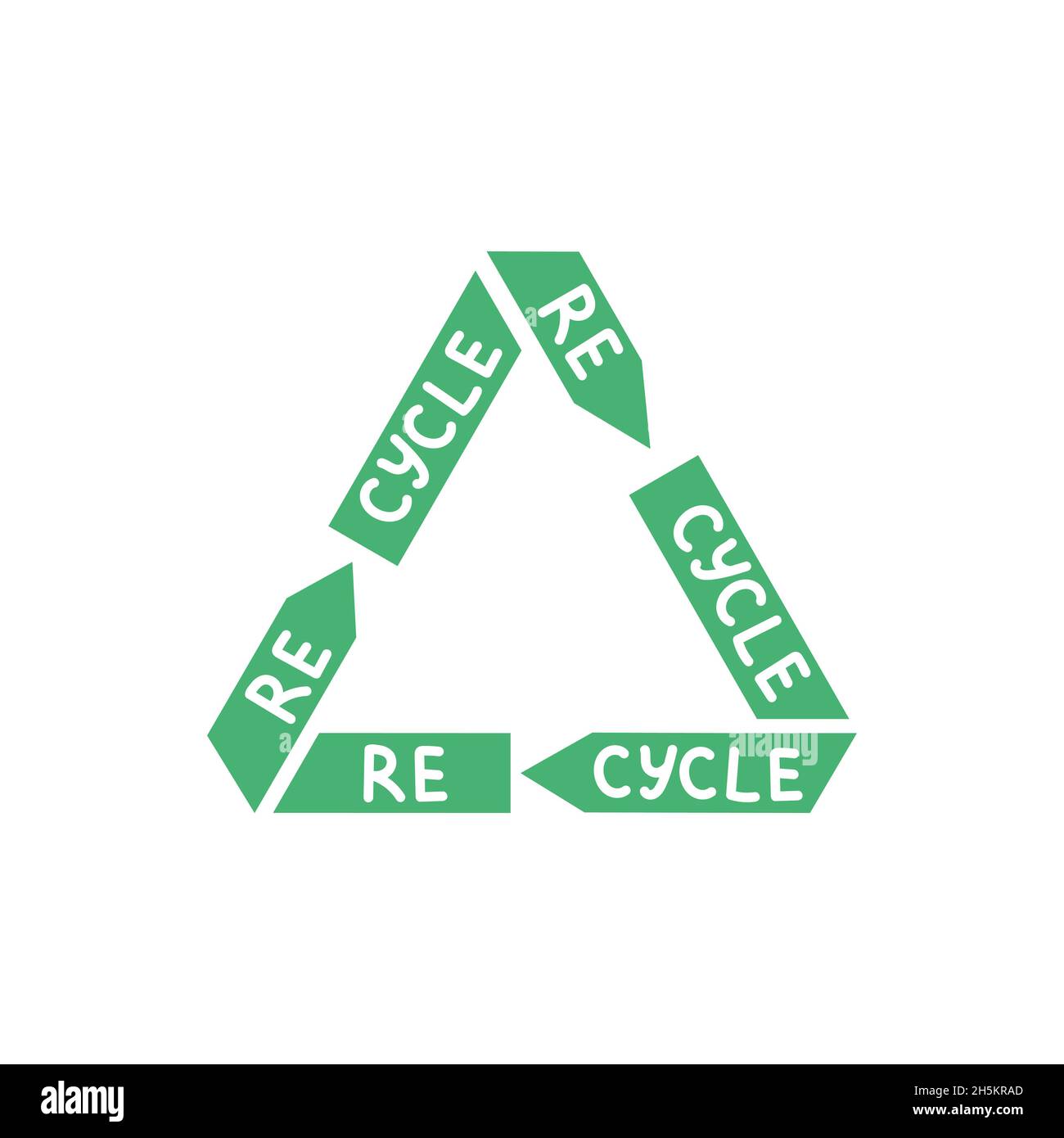 Recicling symbol Vector Illustration isolated on white background ...