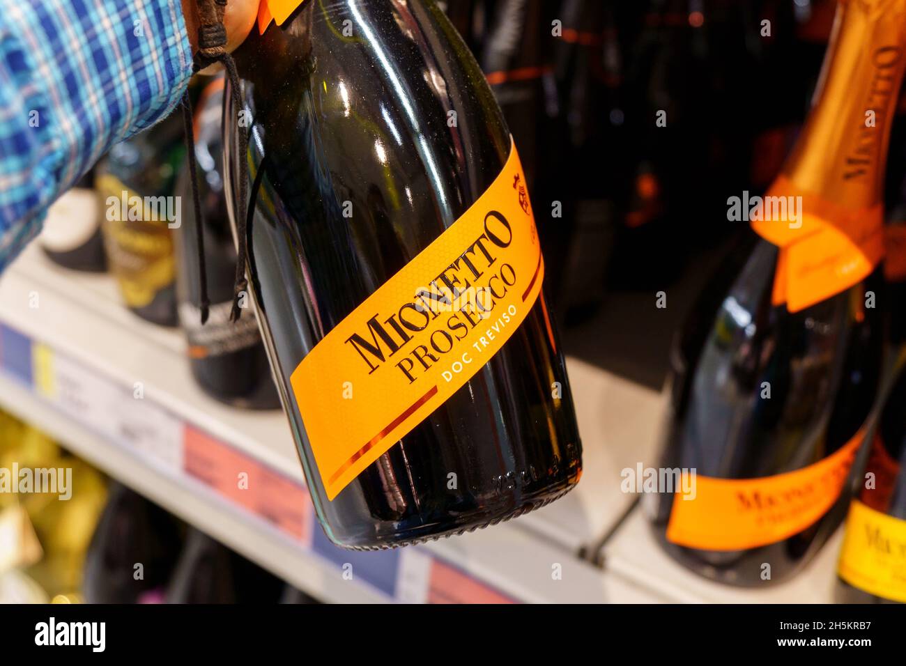 Volzhsky, Russia-September 21, 2021: Mionetto wine Grapes used for the ...
