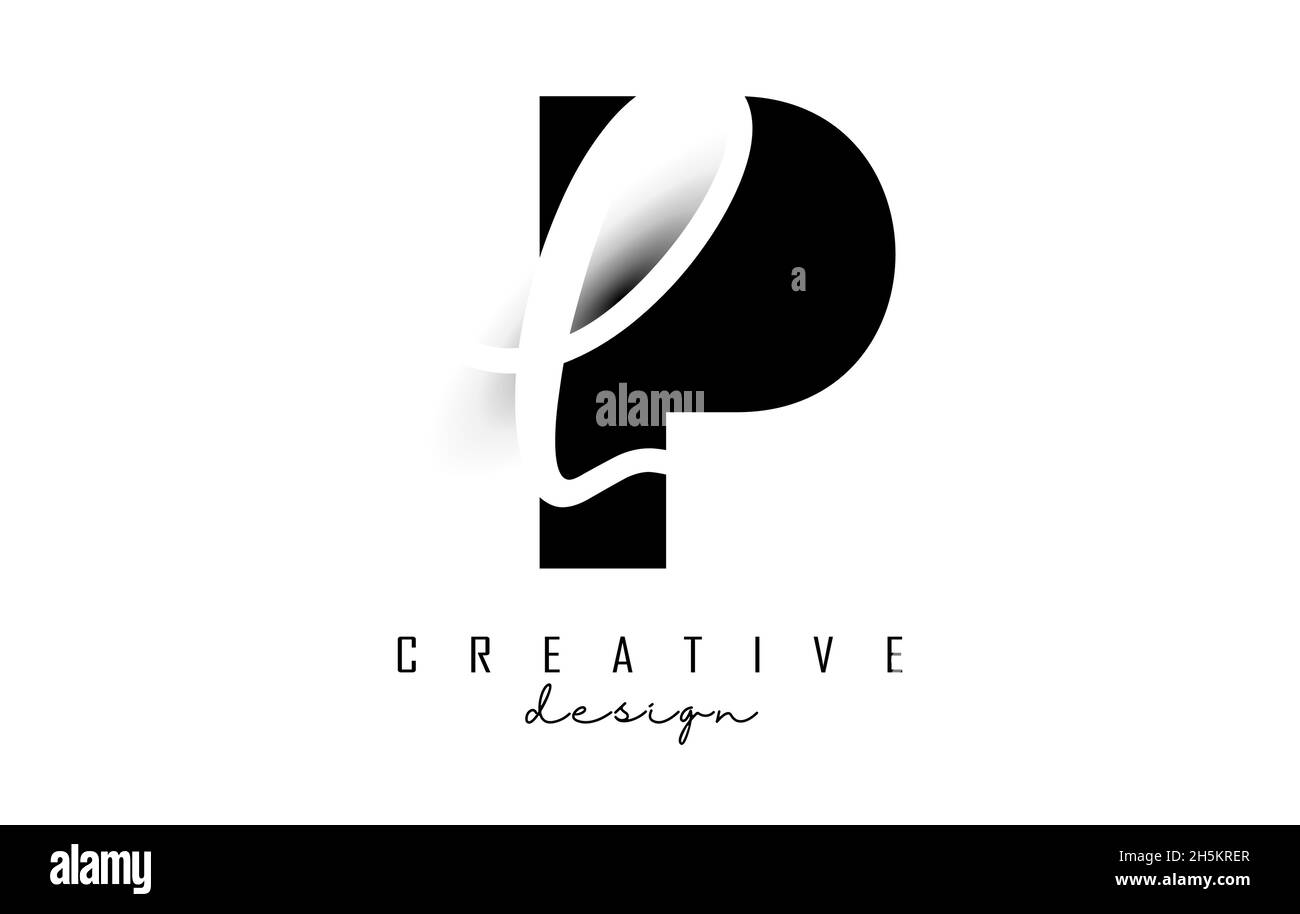 Letters PL logo with a minimalist design. Letters P and L with ...