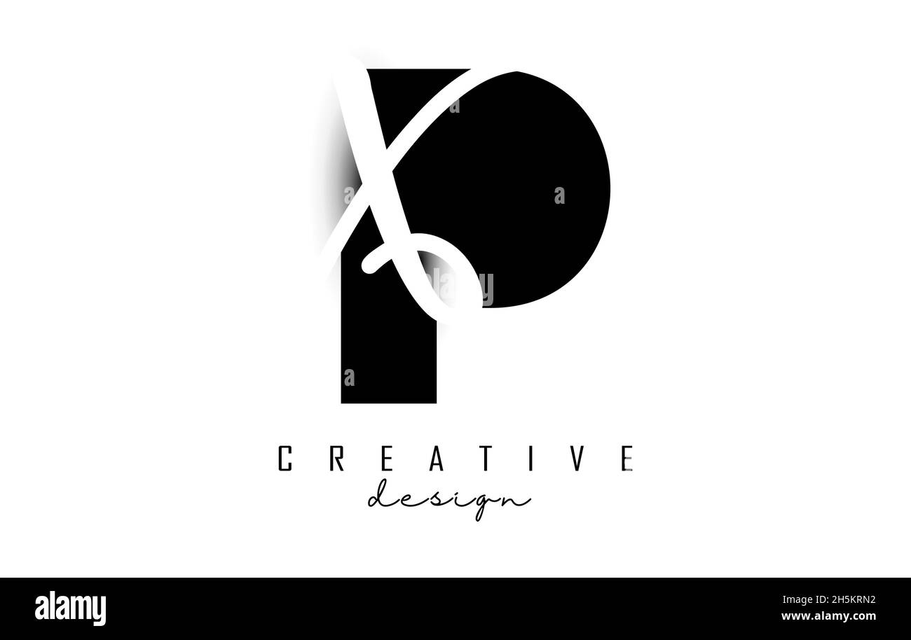 Letters PX logo with a minimalist design. Letters P and X with ...