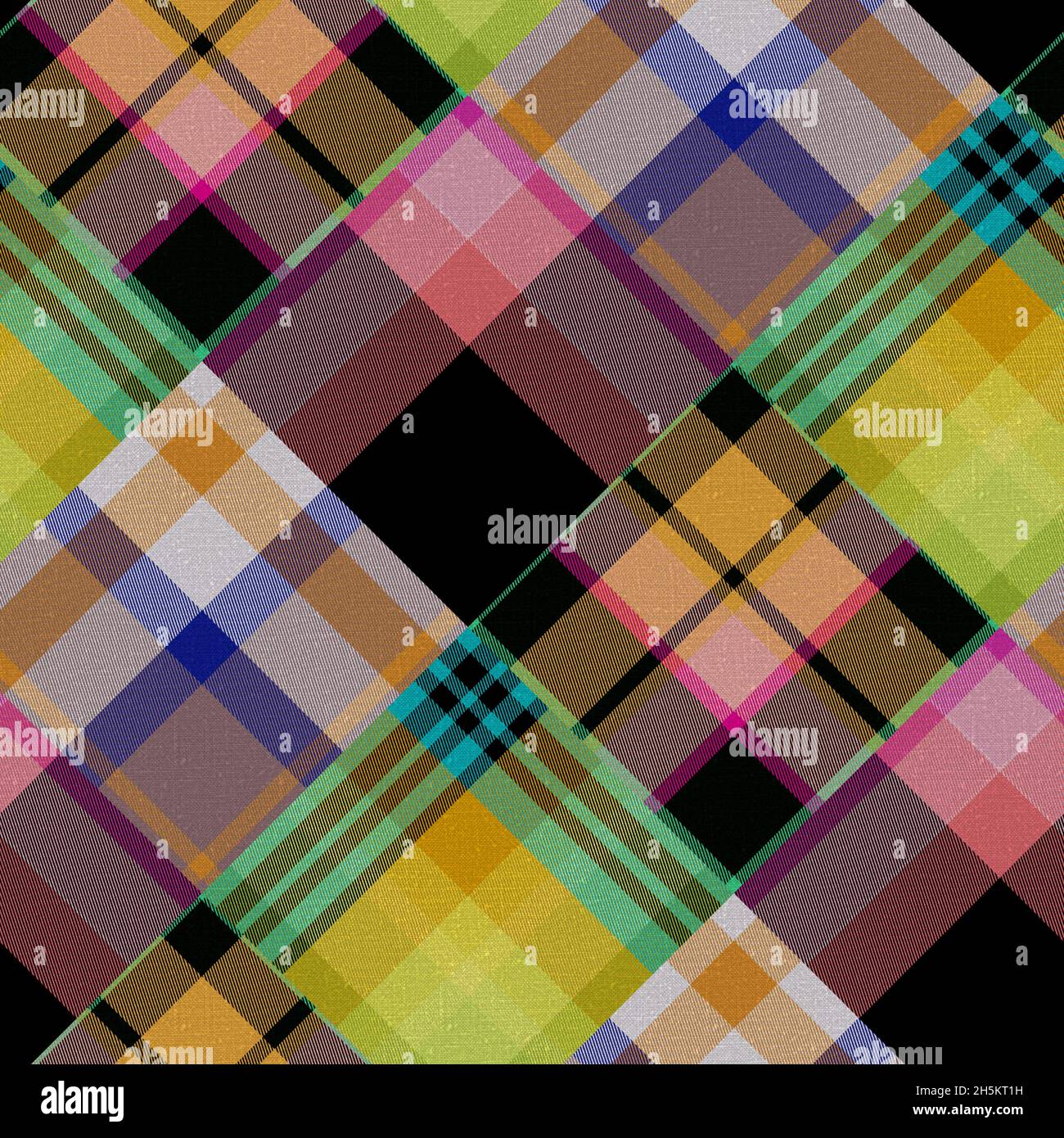 Diagonal madras patchwork plaid cotton pattern. Seamless quilting ...