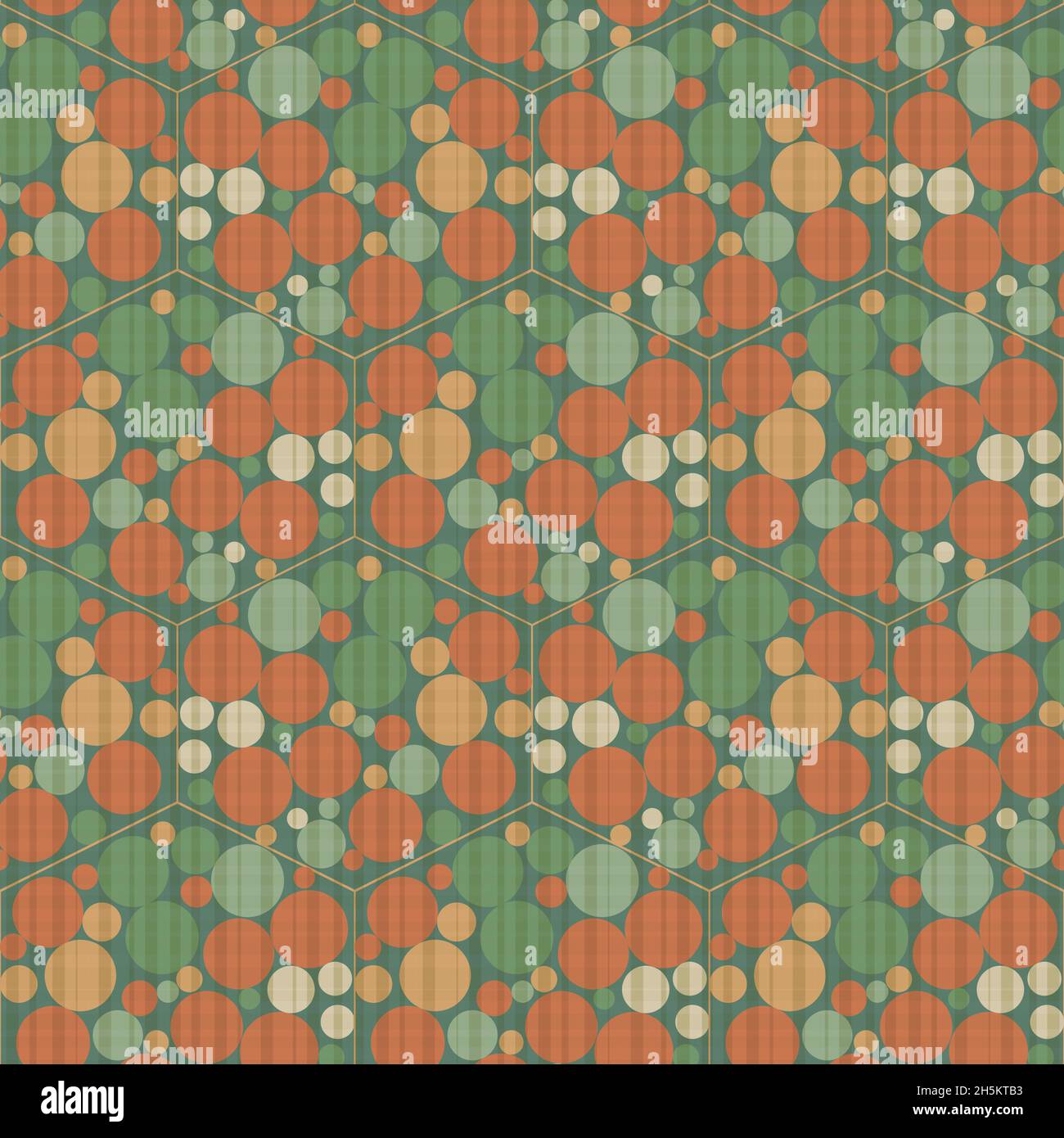 Abstract bubble hexagon vector seamless pattern background. Textured ...