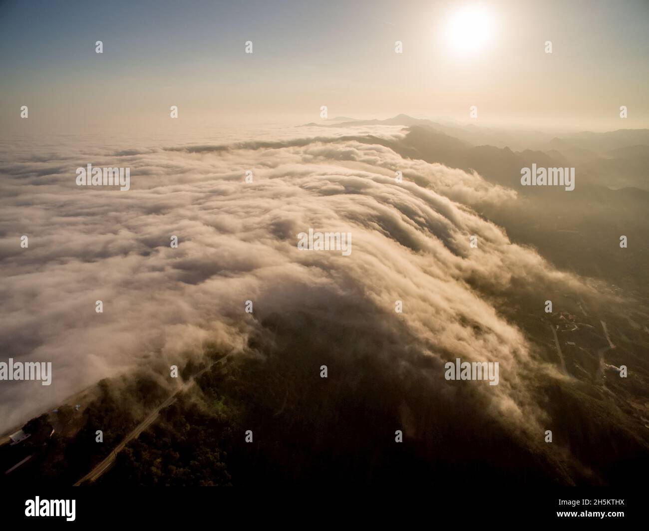 Clouds drift over the Santa Monica Mountains Stock Photo - Alamy