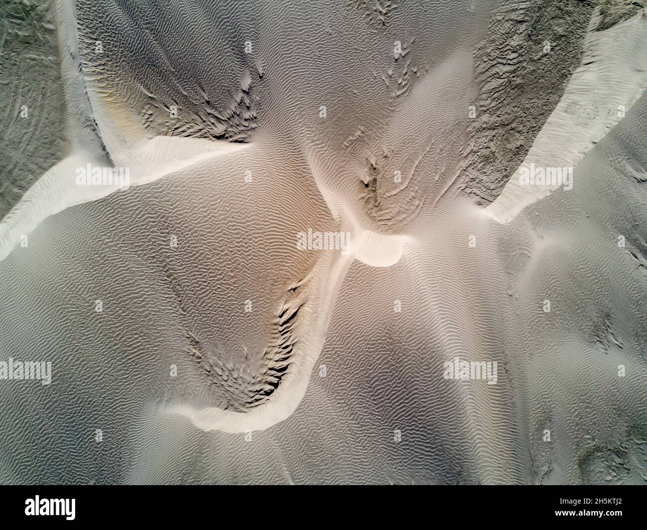 An aerial view of sand dunes Stock Photo - Alamy