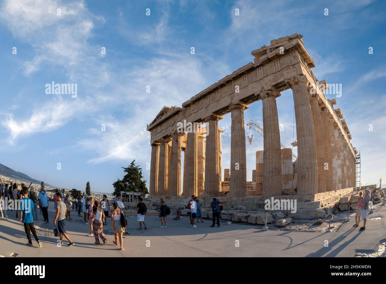 Parthenon Temple at the archaeological site of Acropolis. The temple ...