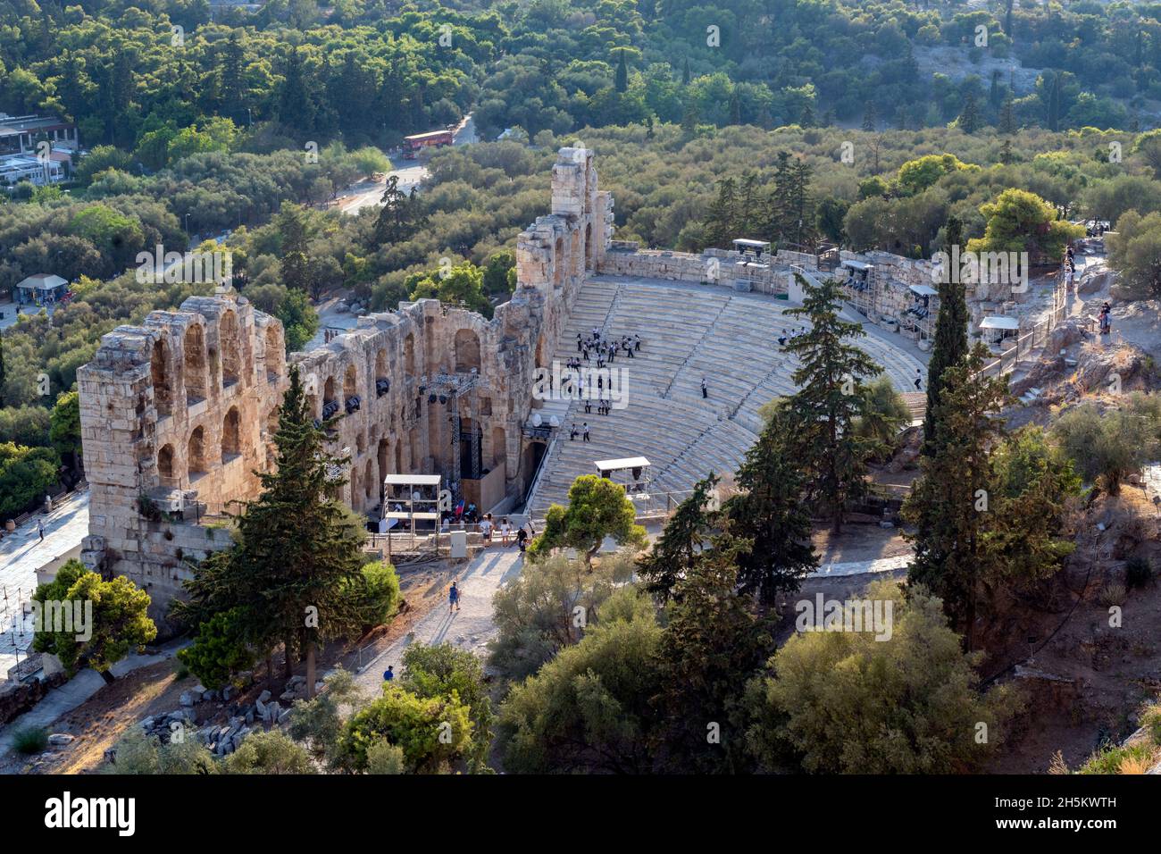 Panoramic view to the Odeon of Herodes Atticus (or Herodion) greek ...