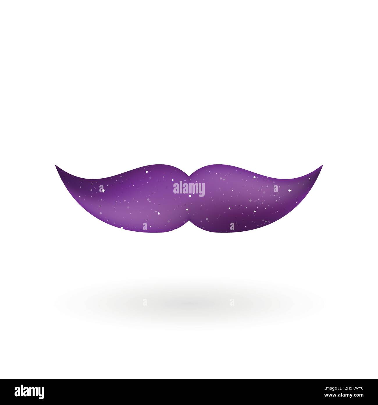 Moustache with universe texture. Vector illustration, flat design Stock ...