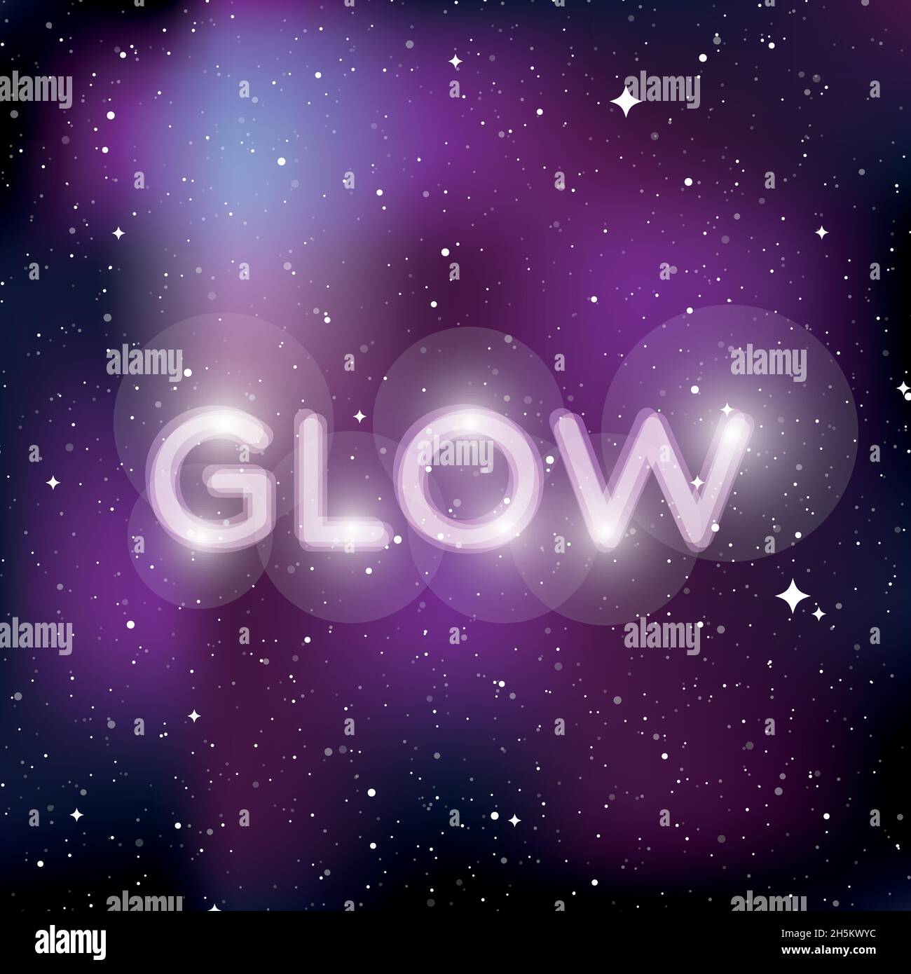 Star universe background. Quote: "Glow". Concept of galaxy, space ...