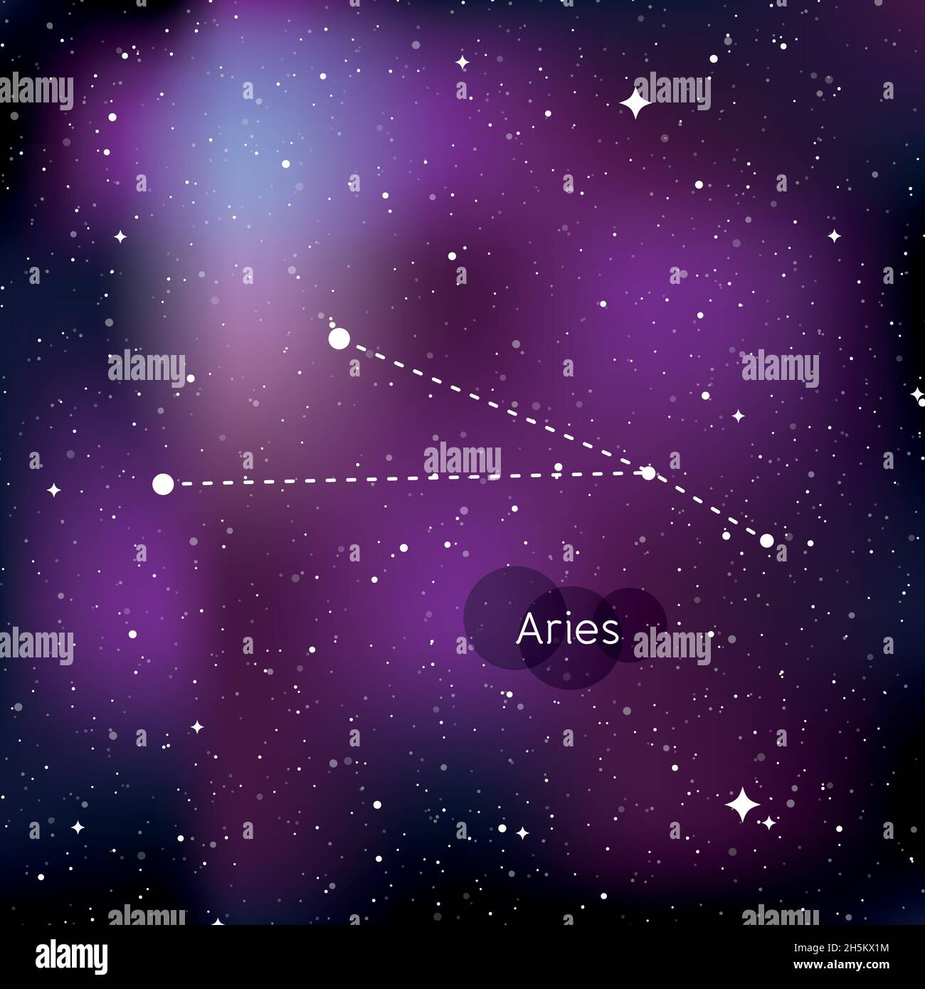 Aries Zodiac Sign Horoscope Symbol Linear Constellation Star