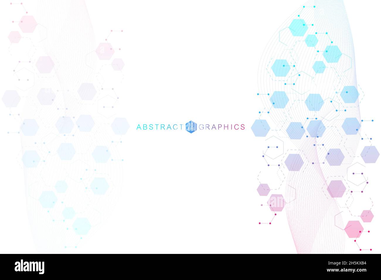 Modern futuristic background of the scientific hexagonal pattern. Virtual abstract background ...