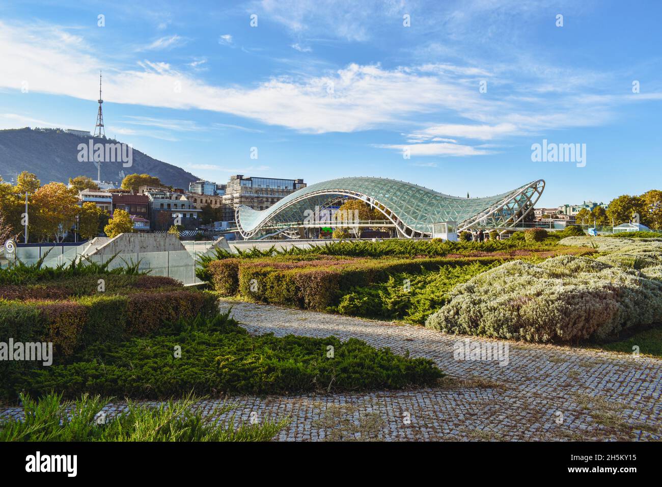 Tbilisi, Georgia - October 24, 2021: The Rike Park in the Georgian ...