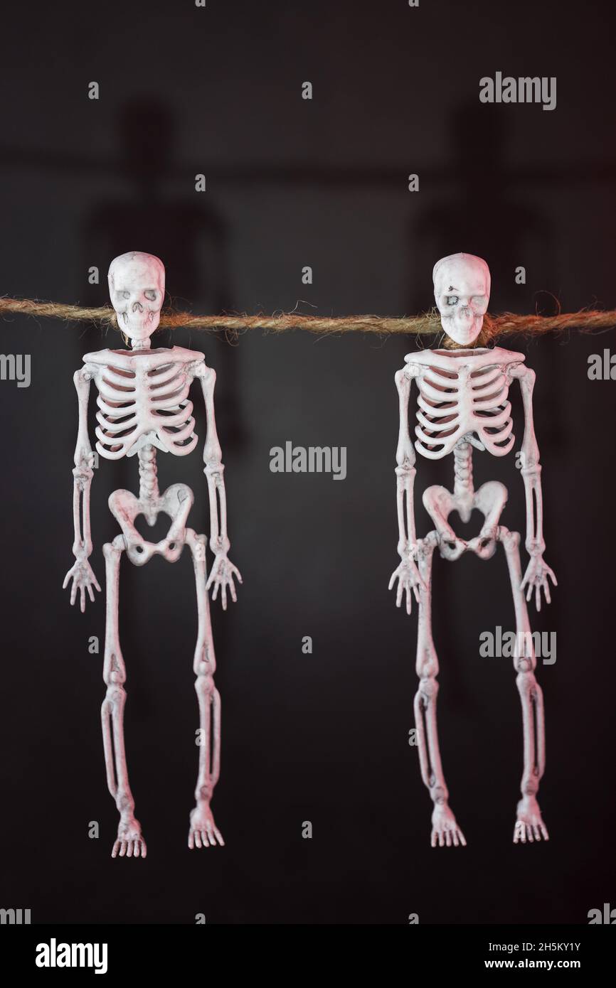 Skeleton hanged on a rope hi-res stock photography and images - Alamy