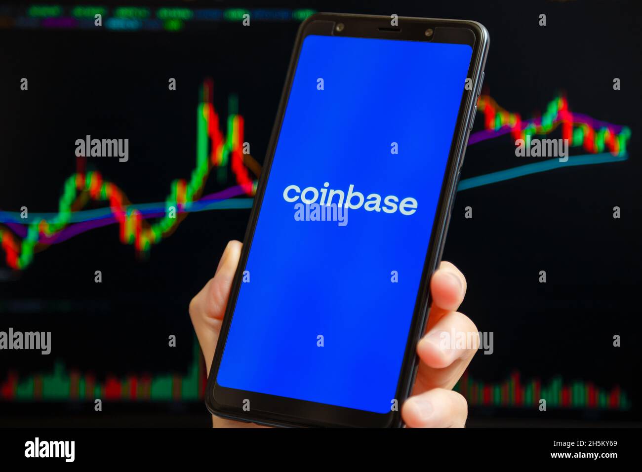 Ukraine, Odessa - October, 9 2021: Coinbase mobile app running at ...