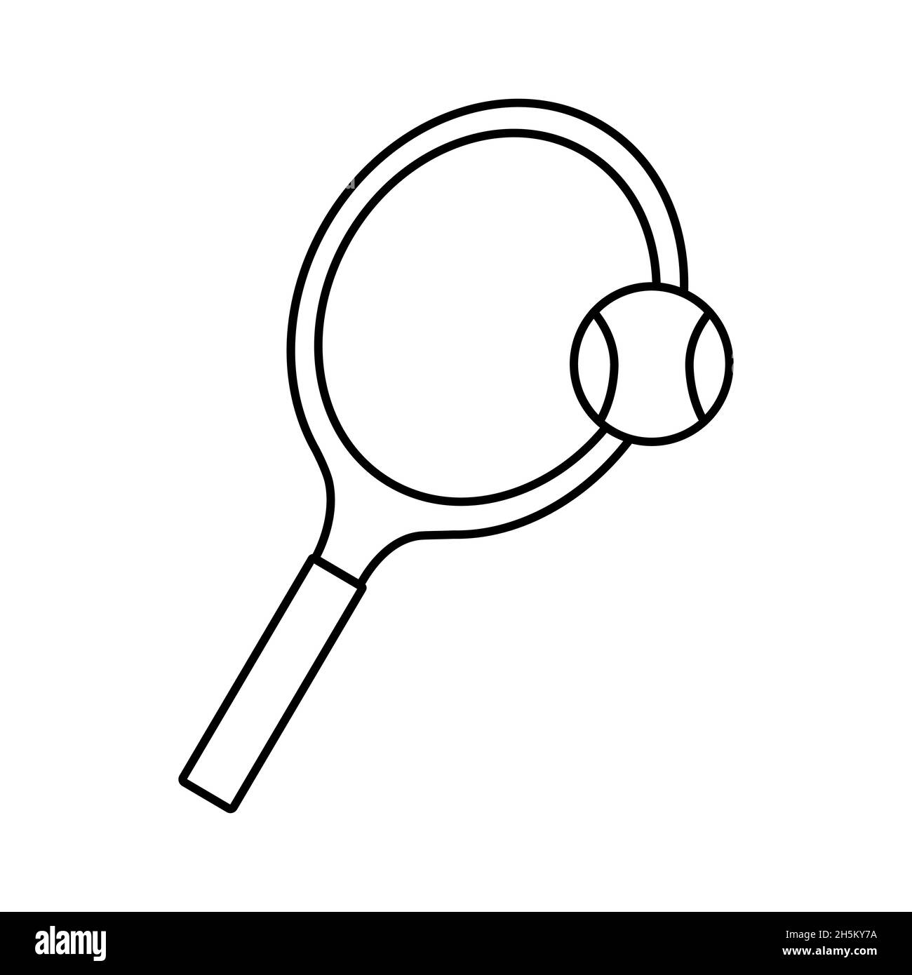 Racket tennis icon sport racket tennis isolated on white background ...