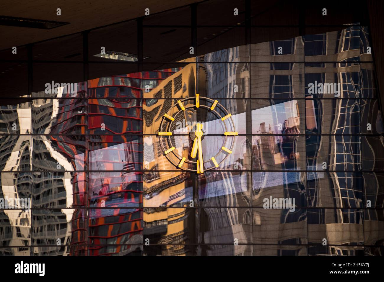 Rotterdam Central Railway Station Clock Stock Photo - Alamy