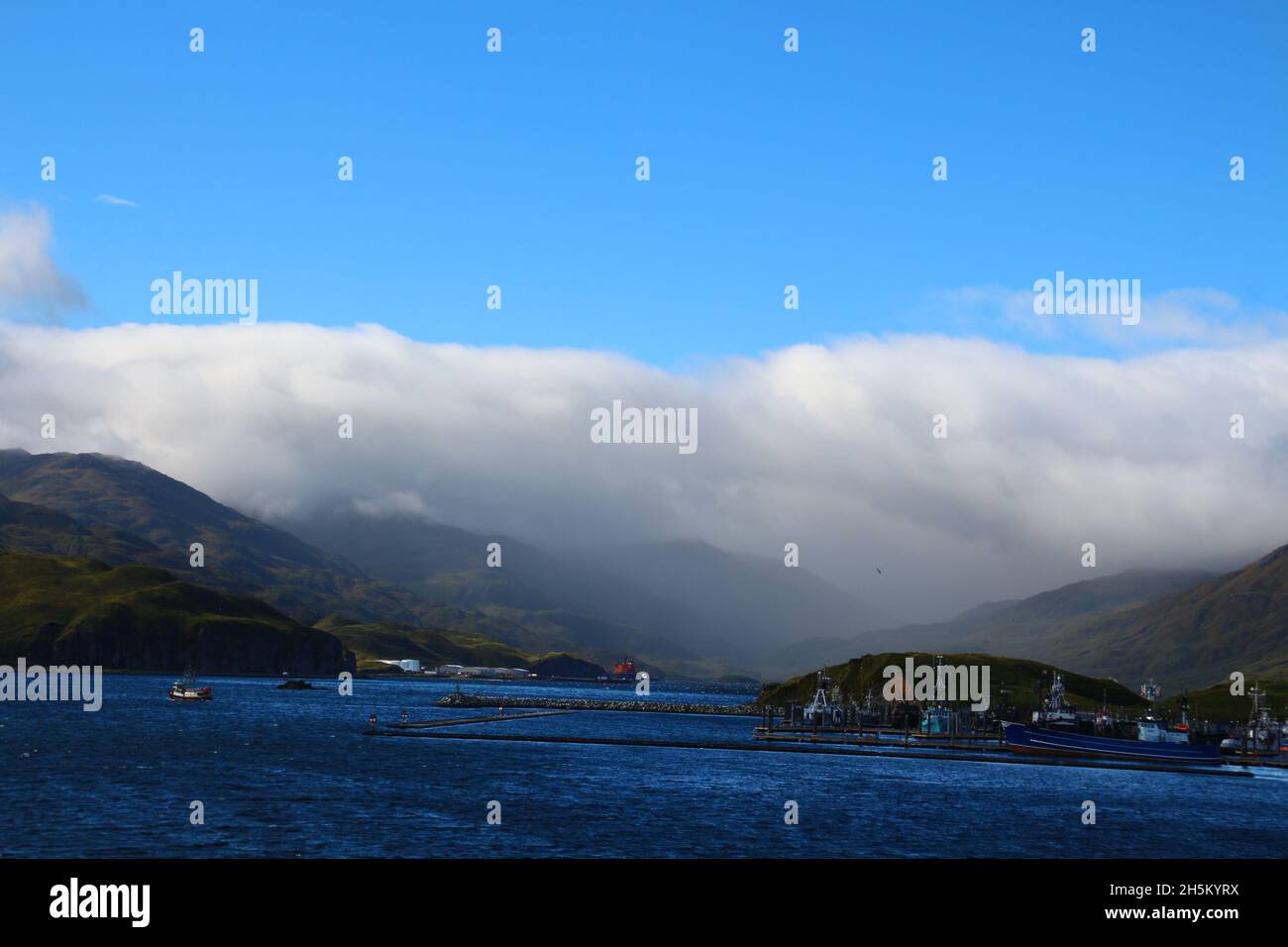 Unalaska Harbor Captains Bay, Alaska, Aleutian Islands, United States ...