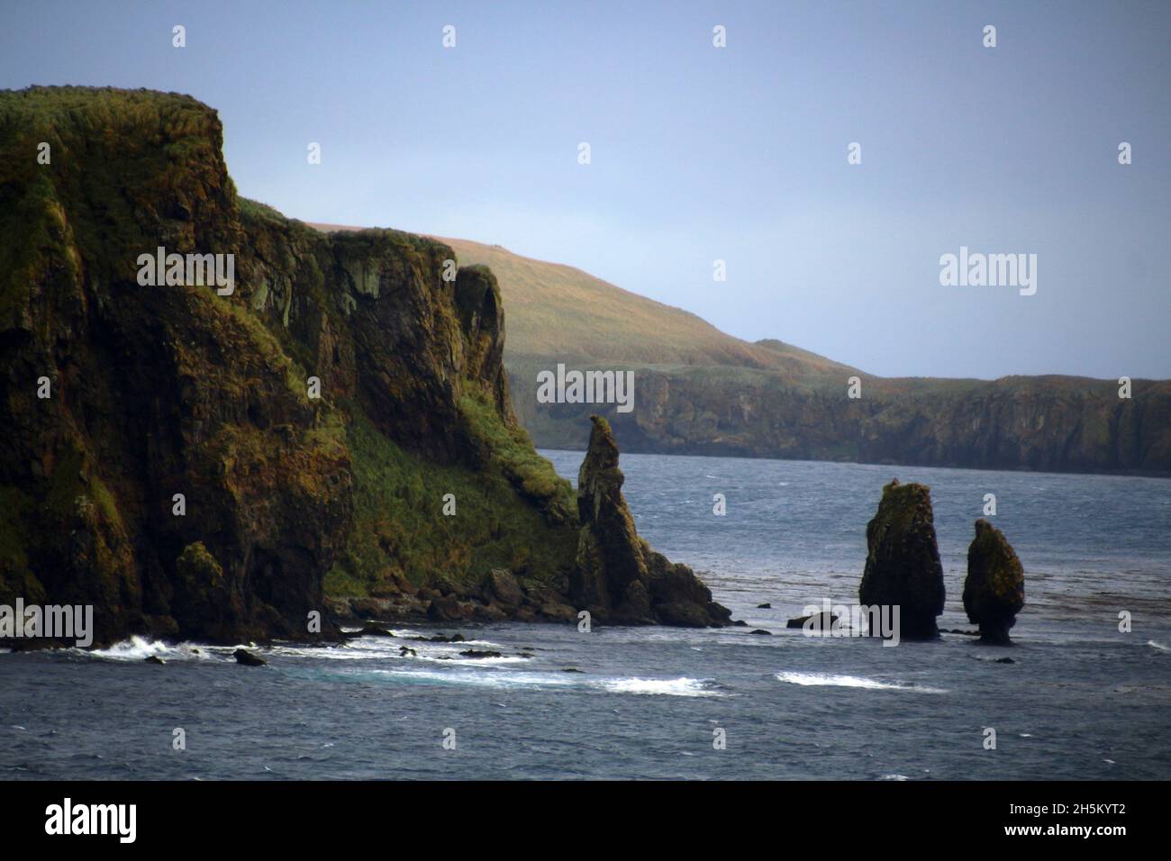 Rough coastal landscape of the small archipelago of Baby Islands ...