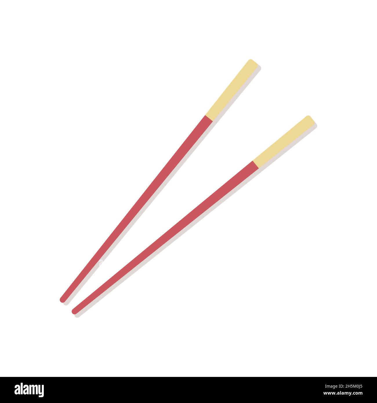 Chopsticks isolated. Food tool minimalist icon. Vector illustration ...