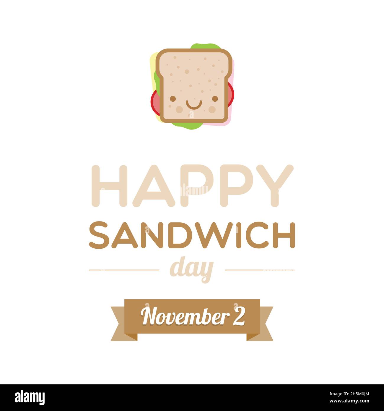 Happy Sandwich Day. November 2. Vector illustration, flat design Stock ...