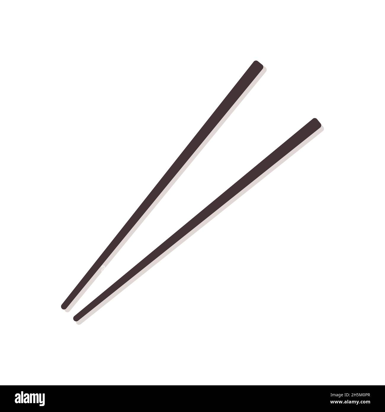 Chopsticks. Dark icon. Food tool minimalist icon.Vector illustration ...
