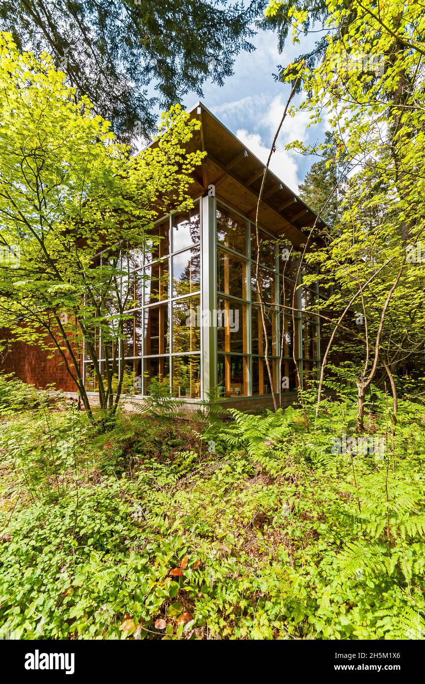 The Maple Valley Library in a verdant setting in Maple Valley ...