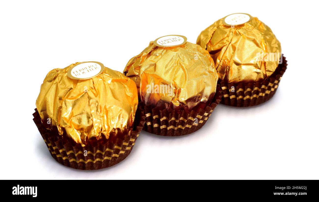 FERRERO ROCHER premium chocolate sweets Stock Photo - Alamy