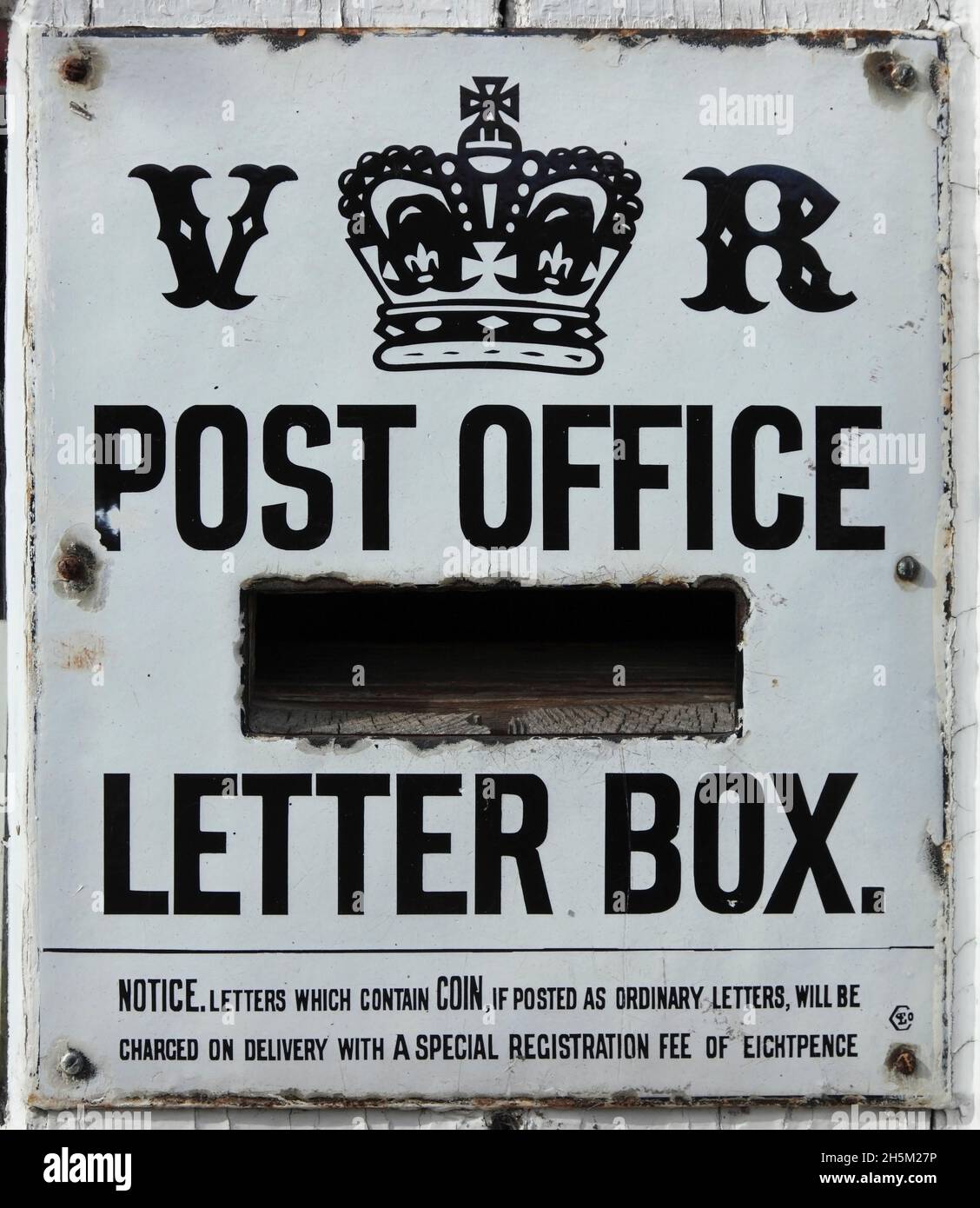 Victorian Letter Box sign Stock Photo - Alamy