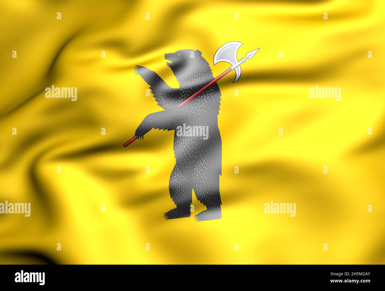 3D Flag of Yaroslavl Oblast, Russia. 3D Illustration Stock Photo - Alamy