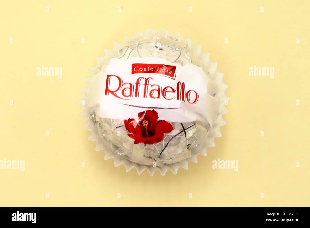 RAFFAELLO FERRERO premium white chocolate sweets with coconut Stock ...
