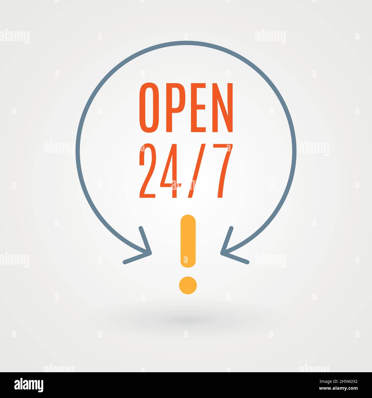 "24 hours" icon. Concept of 24/7, open 24 hours, customer service ...