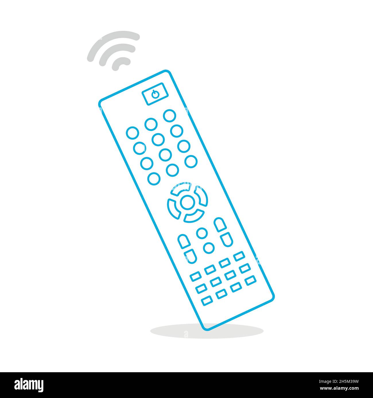 Remote control. TV remote controller with wireless signal. Vector ...