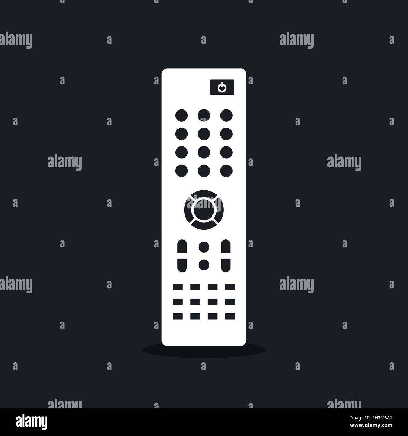Remote control. Flat icon. Black and white. TV remote controller ...
