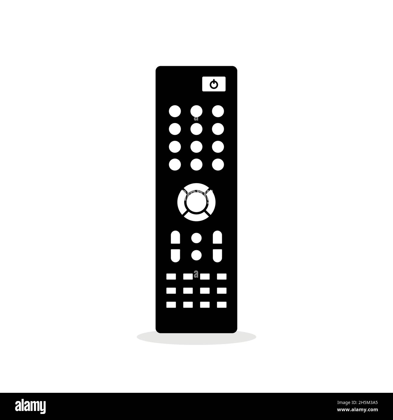 Remote control. Flat icon. Black and white. TV remote controller ...