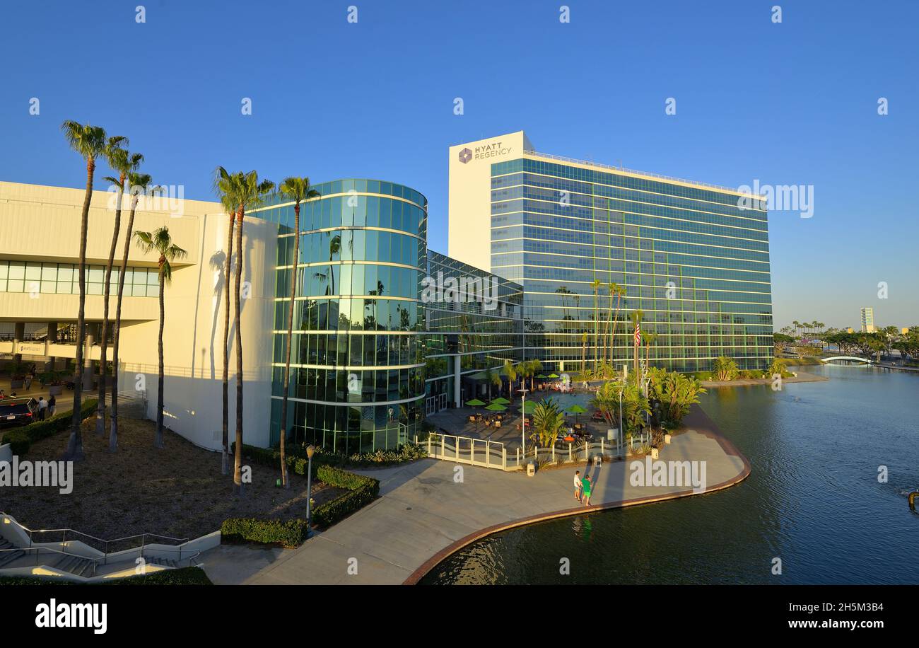 The Hyatt Regency Hotel at the waterfront, Long Beach CA Stock Photo ...